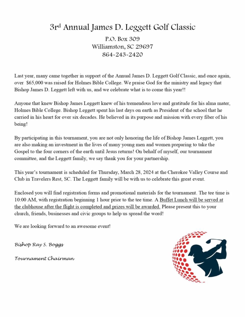 Tournament Letter